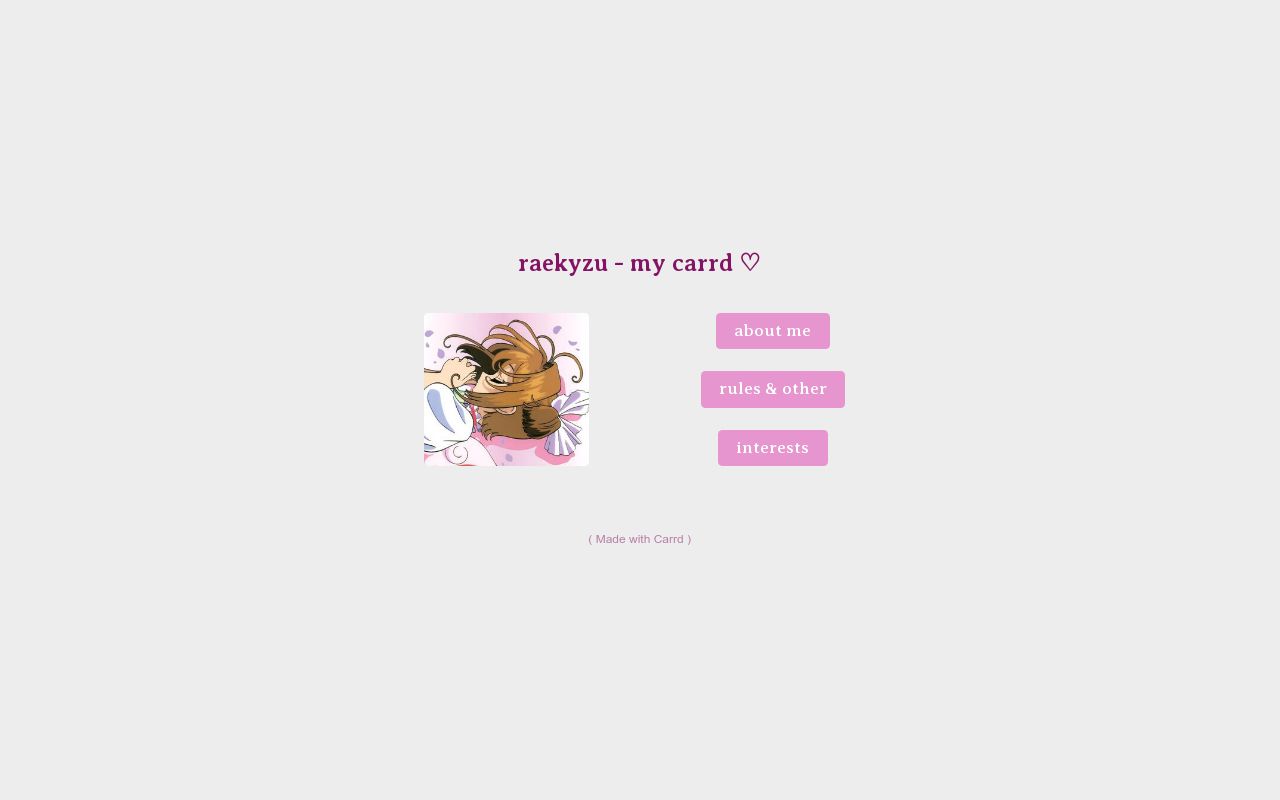 rae-rae’s card ヾ( ˃ᴗ˂ ) • *